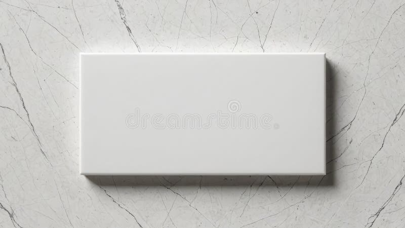 White Rectangular Tile on Marble Surface, Elegant and Minimalist Design ...