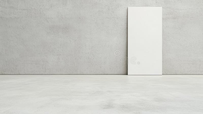 A White Rectangular Wall with a Single Vertical Line. Stock Photo ...