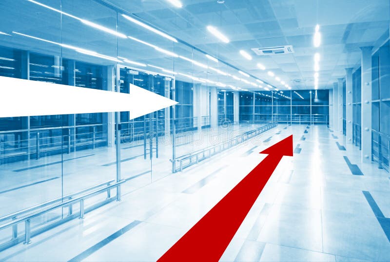 White and red arrows stock photo. Image of chair, floor - 164059850