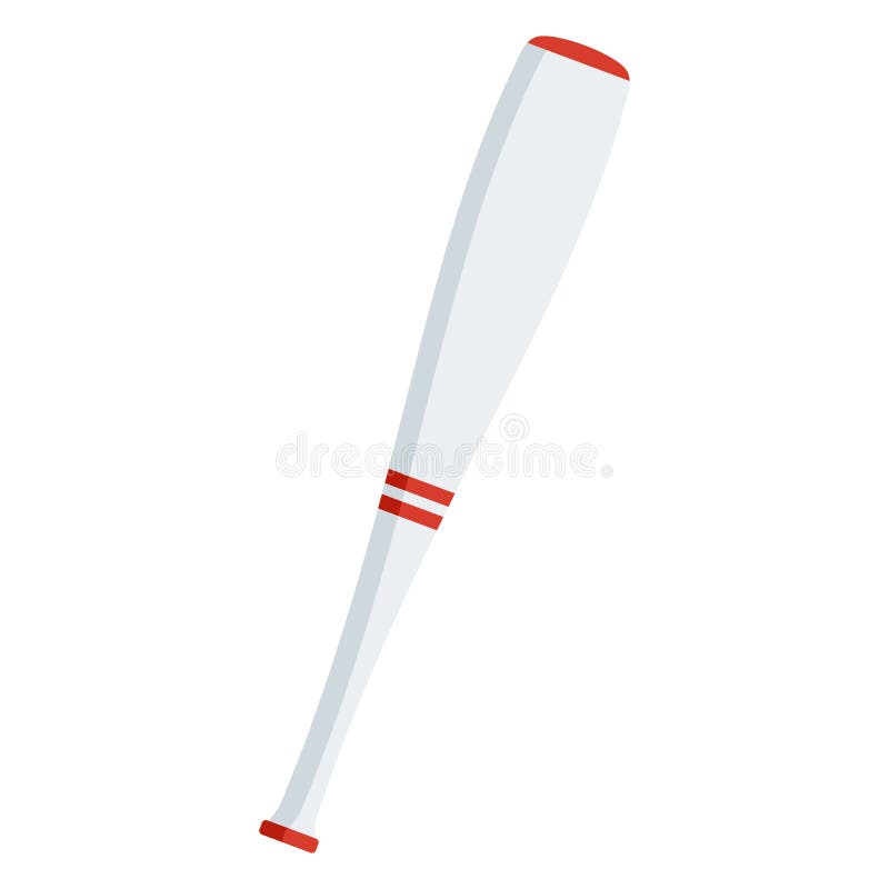 White red baseball bat stock vector. Illustration of vector - 96919903