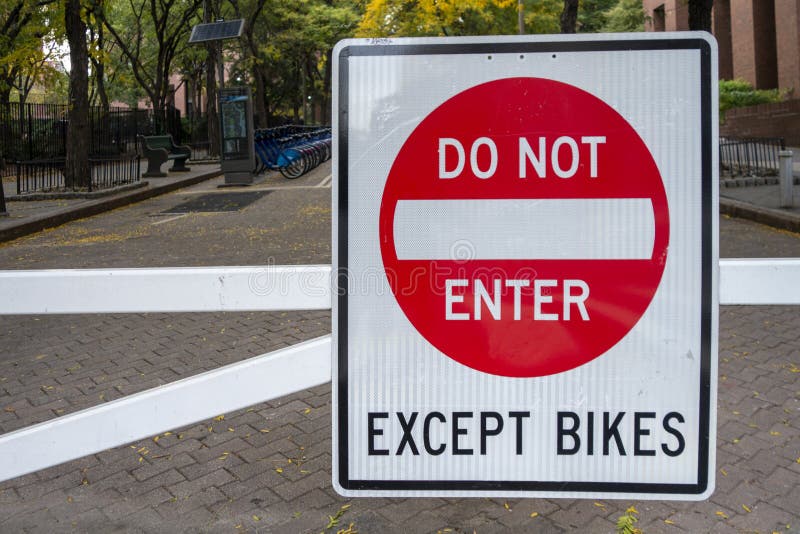 Do Not Enter Except Bikes Stock Photos - Free & Royalty-Free Stock ...