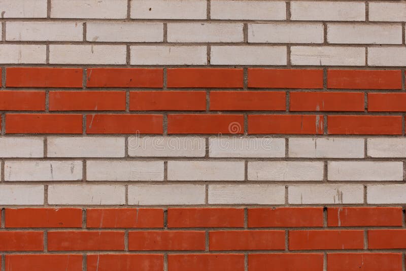 White and Red Brickwork Building Wall Stock Photo - Image of pattern ...