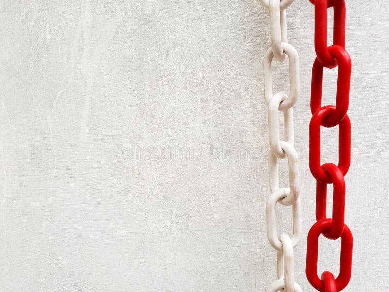 White and Red Chain on Grey Background Stock Photo - Image of pattern ...