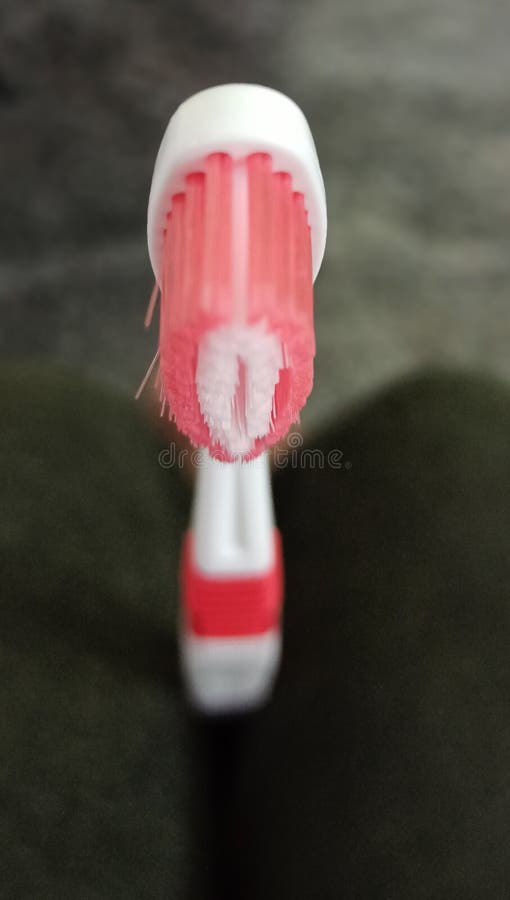 White and Red Color of Used Toothbrush Stock Photo - Image of beauty ...