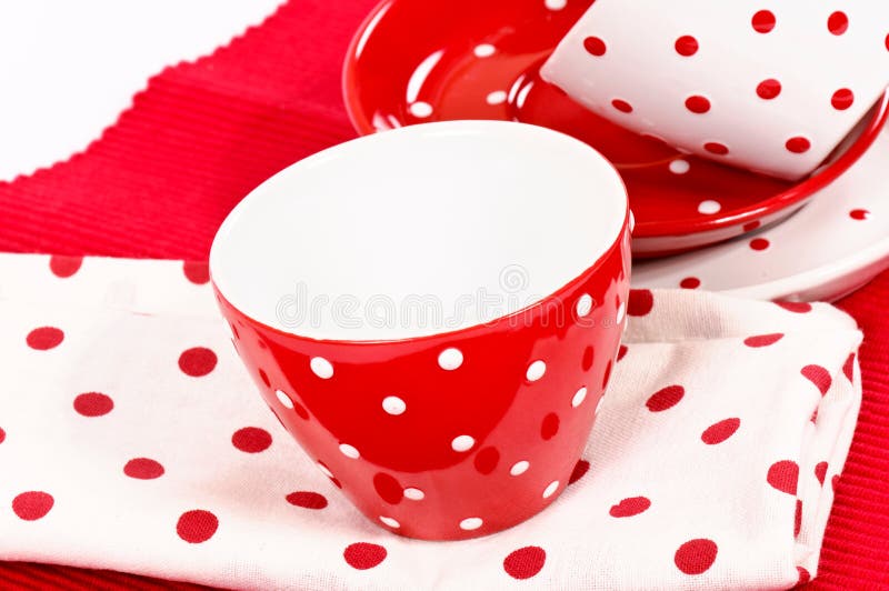 White and red cups stock photo. Image of copy, clipping - 27445138