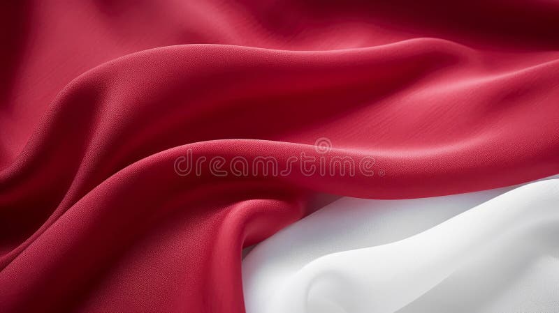 White and Red Fabric Closeup Stock Illustration - Illustration of ...