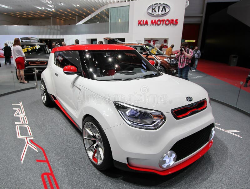 White and Red Kia Track Ster Concept Editorial Photography - Image of ...