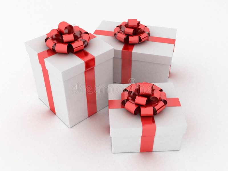 White and Red Presents stock illustration. Illustration of holiday ...