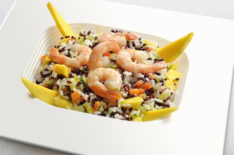 White and Red Rice salad stock image. Image of gourmet - 60066259