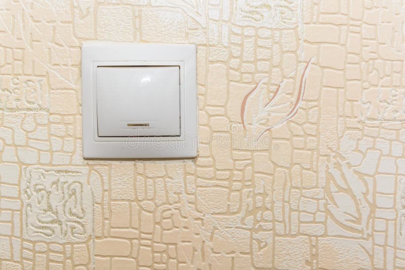 White and Red Rocker Light Switch Stock Image - Image of open, lamp ...