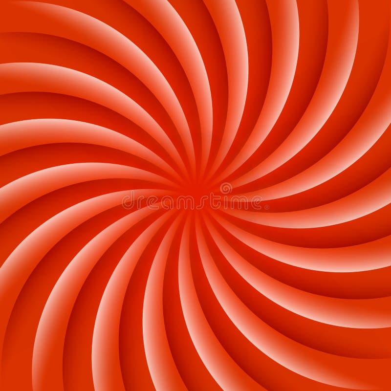 White and Red Rotating Hypnosis Spiral. Optical Illusion. Hypnotic ...