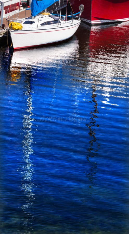 Boat reflections stock photo. Image of closeup, colors - 262994