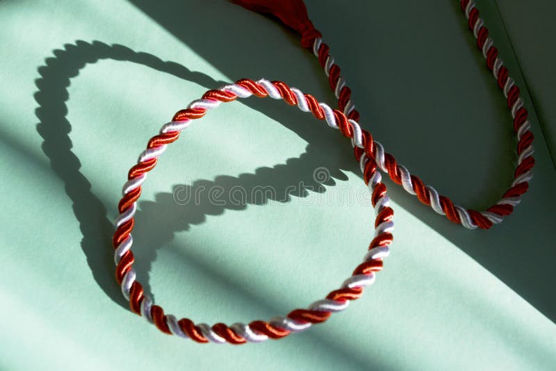 White and Red String in Heart Shape Stock Image - Image of love, white ...