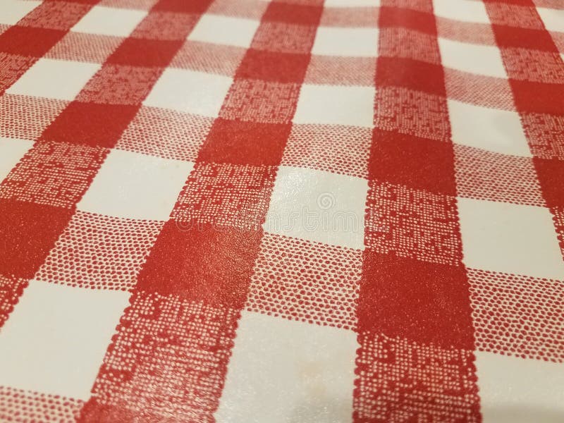 White and Red Stripes Pattern on Tablecloth Stock Photo - Image of ...