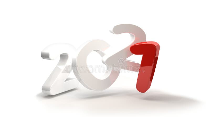 2021 White Red Symbol 3d Rendering Stock Illustration - Illustration of ...