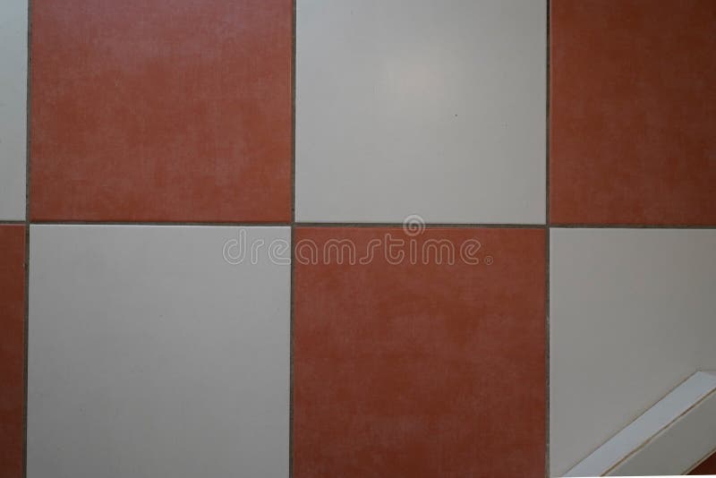 White and Red Tiles Brick Wall Red White Background Stock Image - Image ...