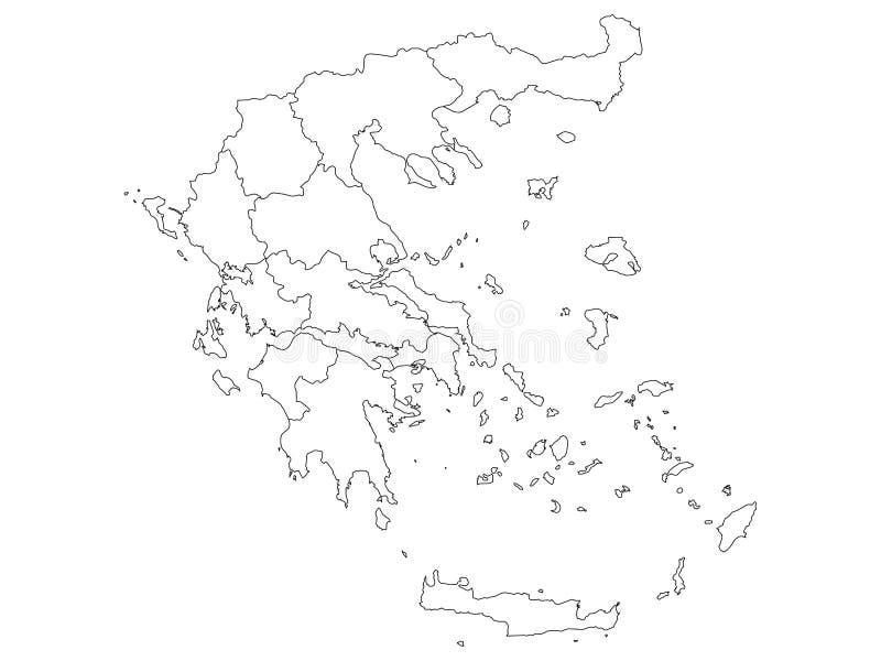 Regions of Greece stock vector. Illustration of administrative - 174176005