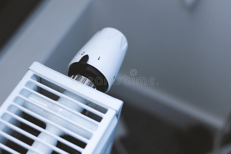 White Regulator on the Heating Radiator Stock Photo - Image of warm ...