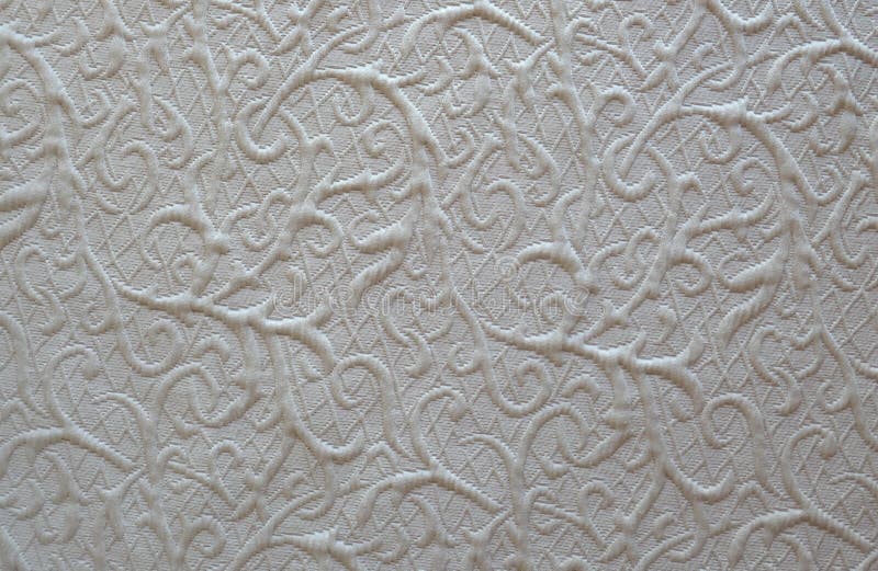 White Relief Patterned Wallpaper Background, Texture, Close-up Stock ...