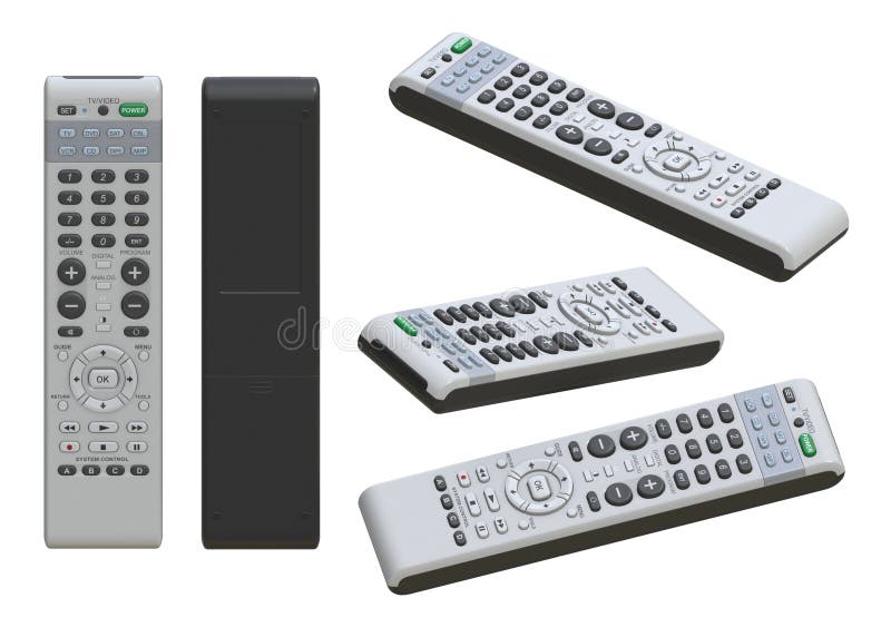White Remote Control stock illustration. Illustration of device - 309174410
