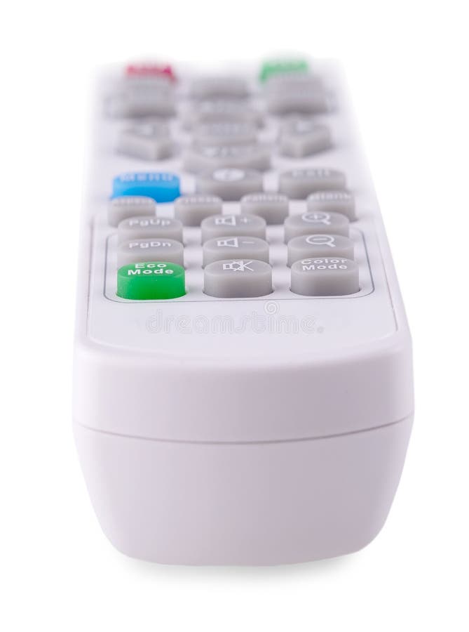 The White Remote Control Isolated on White Background Stock Image ...