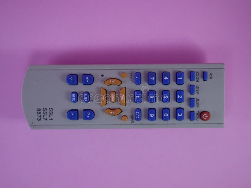 White Remote Control for Tv on a Colored Background. Stock Photo ...