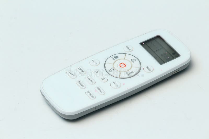 White Remote Controler for Air Conditioner Stock Photo - Image of ...