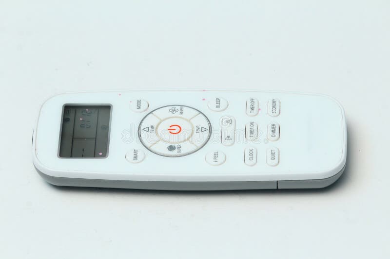 White Remote Controler for Air Conditioner Stock Image - Image of font ...