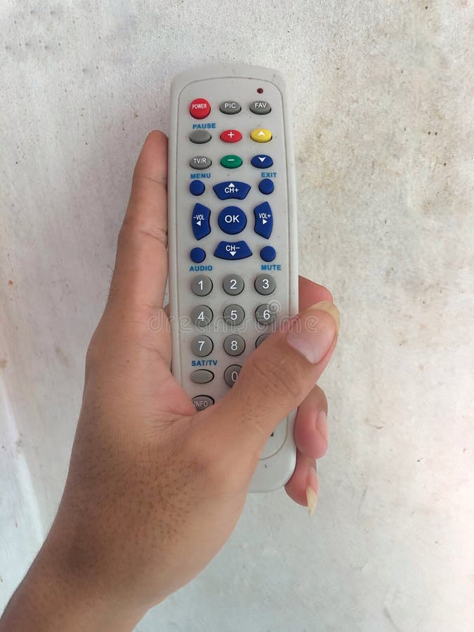 White Remote Tv Control and Hand Stock Image - Image of equipment ...