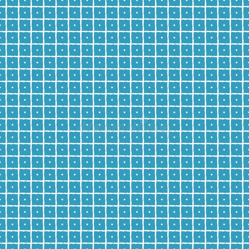 White Repeat Simple Geometric Seamless Pattern on Blue Background ...