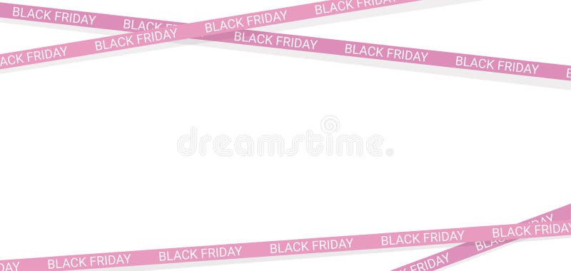 White Repeated Texts Black Friday on Pink Ribbon Stock Vector ...