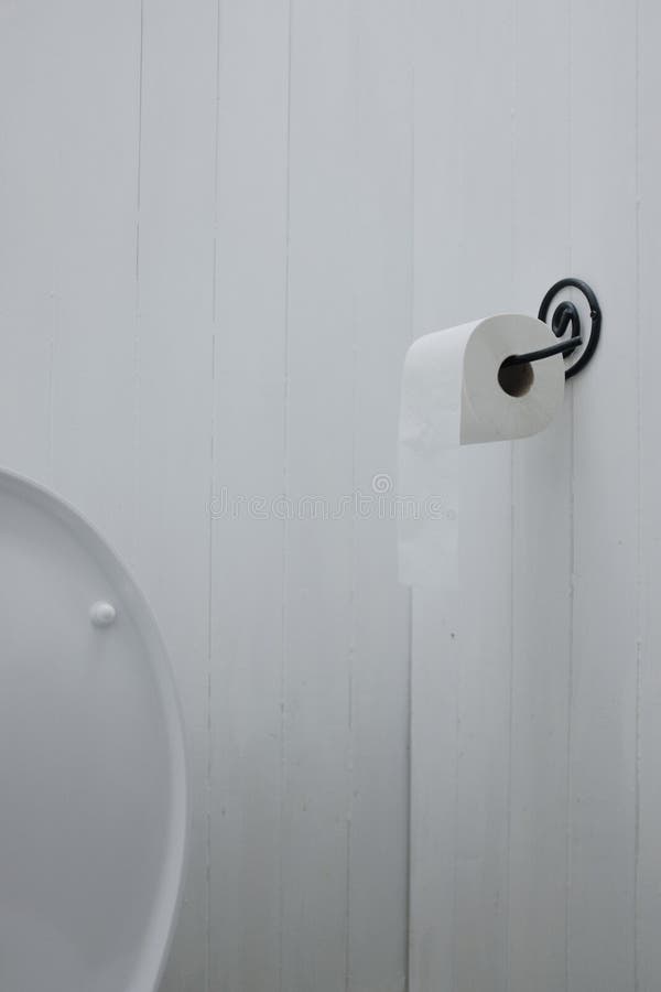 White Restroom, Toilet, Toilet Paper and Sink Stock Image - Image of ...