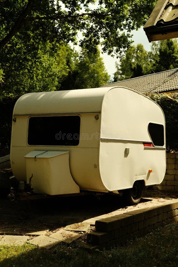 Retro caravan stock photo. Image of home, transport - 285512938