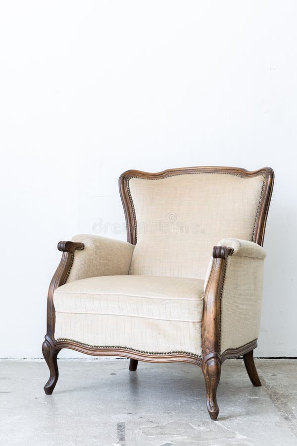 White Retro Chair stock image. Image of decor, texture - 65401233