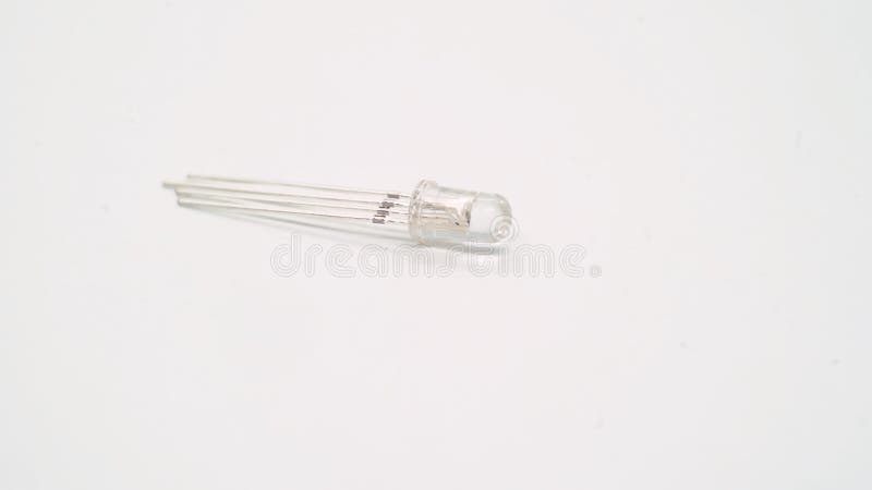 LED Electronic Component on White Background Isolated. Stock Image ...