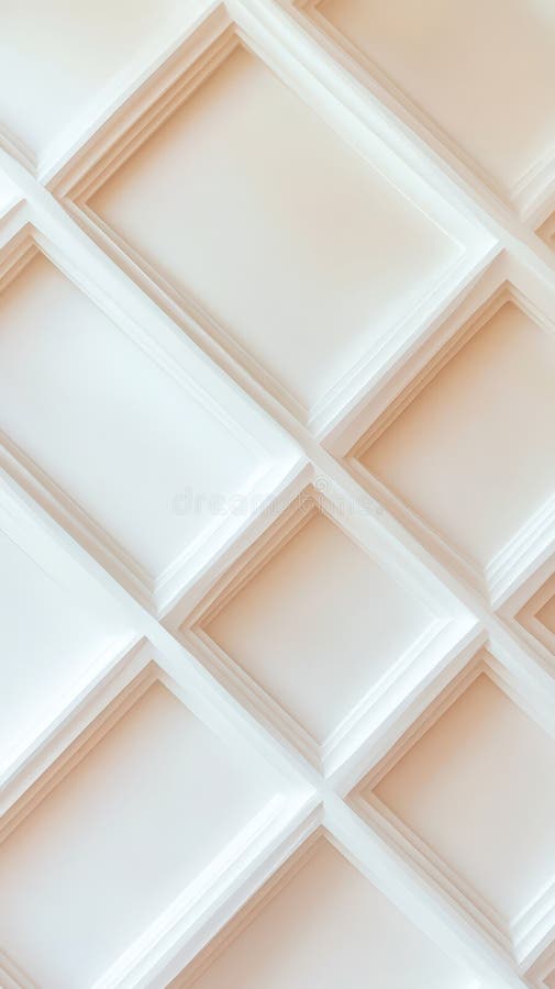 White Rhombus Geometric Pattern Decorating a Wall, Adding a Touch of ...