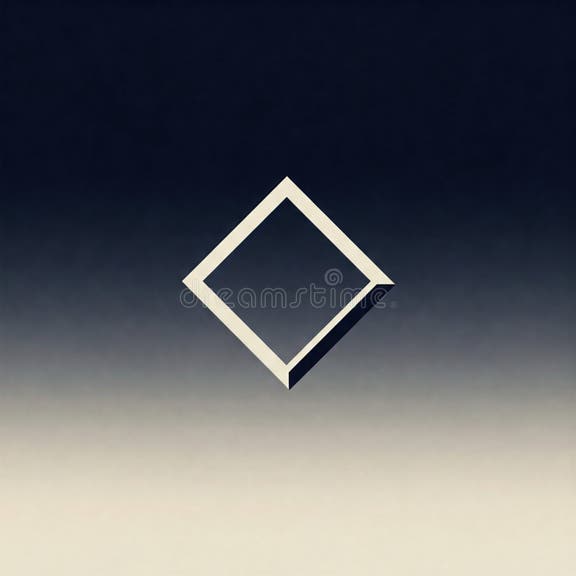 White Rhombus on a Gradient Background with the Illusion of Volume ...