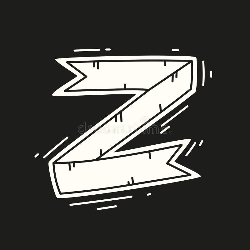 White Ribbon Banner. Vector Hand Drawn Ribbon Stock Vector ...