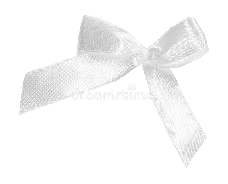 White ribbon bow stock photo. Image of present, ribbon - 84111664