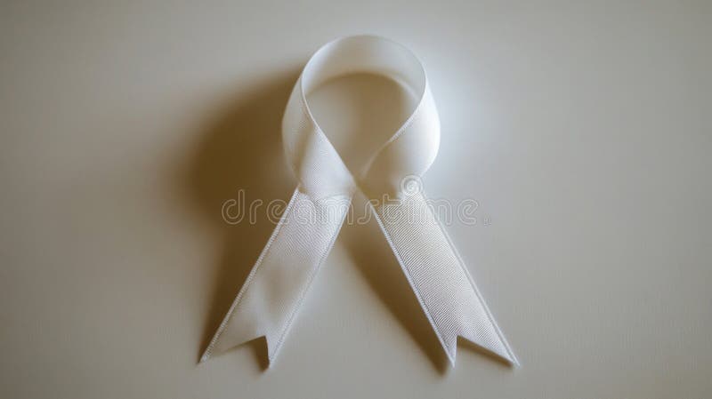 White Ribbon Symbol of Peace and Remembrance Stock Illustration ...