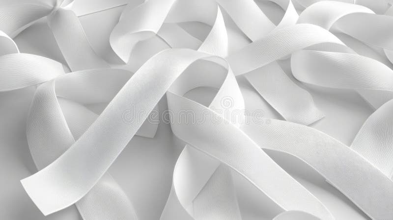 White Ribbons Intertwined Creating Abstract Forms Stock Illustration ...