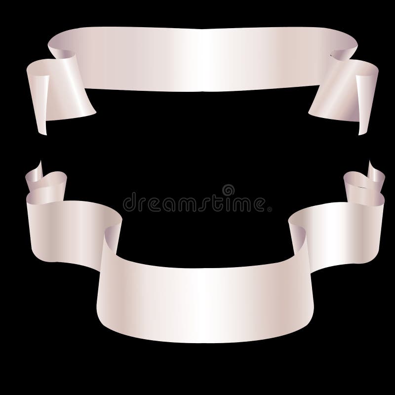 White ribbons stock vector. Illustration of decoration - 48563653