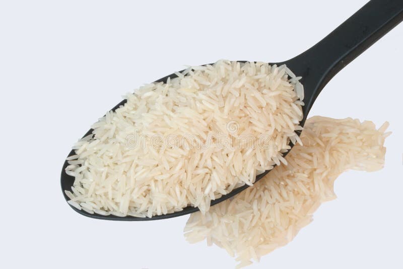 White Rice stock image. Image of rice, grain, spoon, white - 1351989