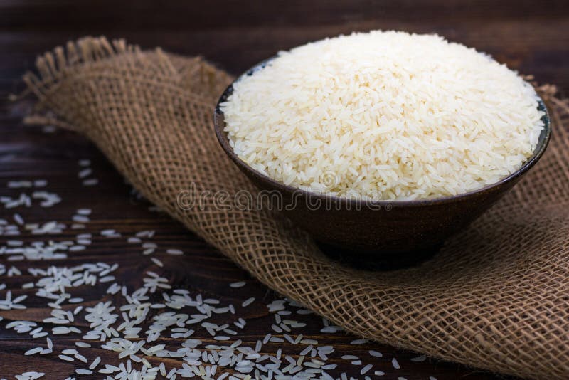 White rice in bowl stock image. Image of asian, agriculture - 120705245