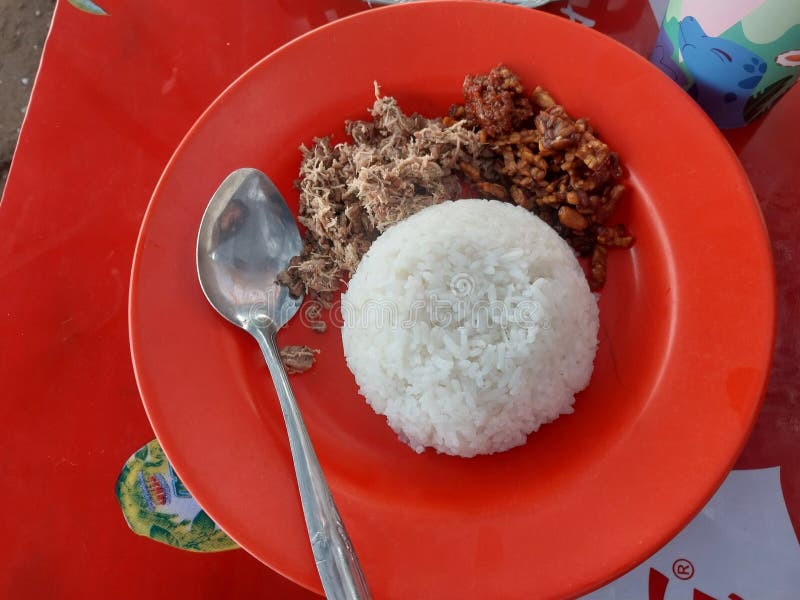 White Rice for Breakfast in the Morning Stock Image - Image of dish ...