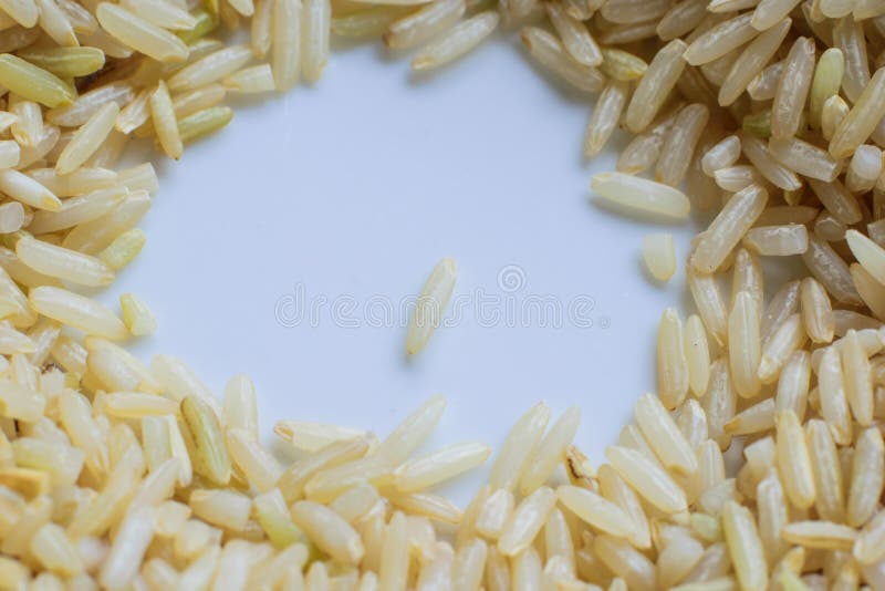 White rice grains. stock photo. Image of macro, wood - 84100710