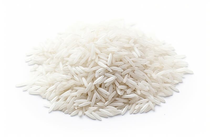 White Rice Pile Isolated on Clean Background for Food Texture and ...