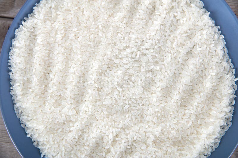 White rice on the plate stock photo. Image of ration - 253385732