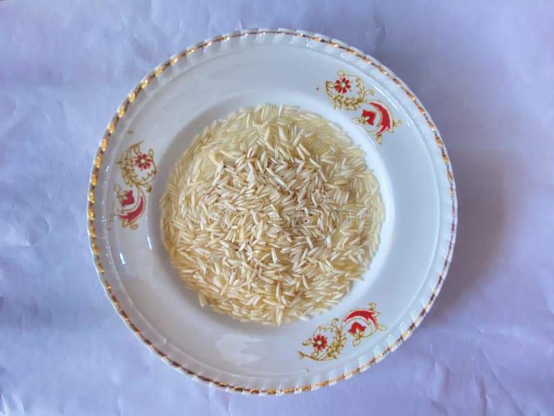 White Rice and Plate Inside Rice Plate Stock Image - Image of white ...