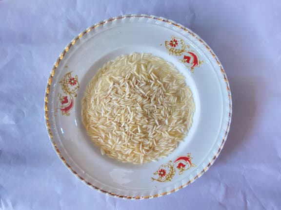 White Rice and Plate Inside Rice Plate Stock Image - Image of white ...